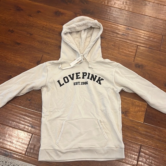 PINK Victoria's Secret | Jackets & Coats | Small Pink Sherpa Hoodie ...
